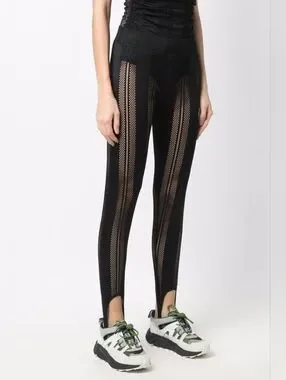 Ganni | Pants & Jumpsuits | Ganni Meshpanelled Stirrup Leggings In ...